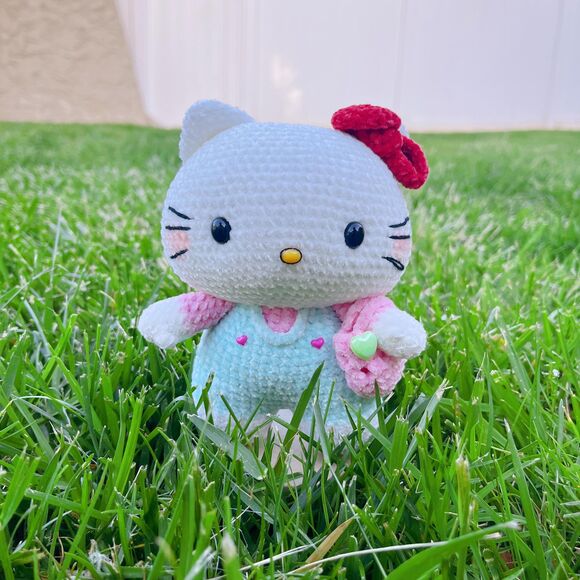 Handmade | Accents | Tiffany Blue Hello Kitty Crochet Pink Purse Style ...